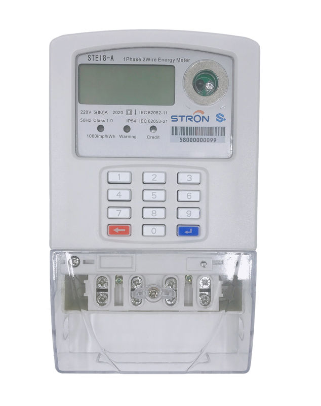 80A Single Phase Digital Meter , 1000imp/KWh Prepaid Kwh Meter