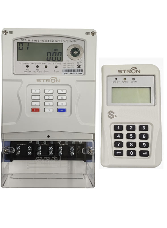 10A 3 Phase Prepaid Electricity Meters , 400imp/KWh STS Prepayment Meter 10A 3 Phase Prepaid Electricity Meters , 400imp/KWh STS Prepayment Meter