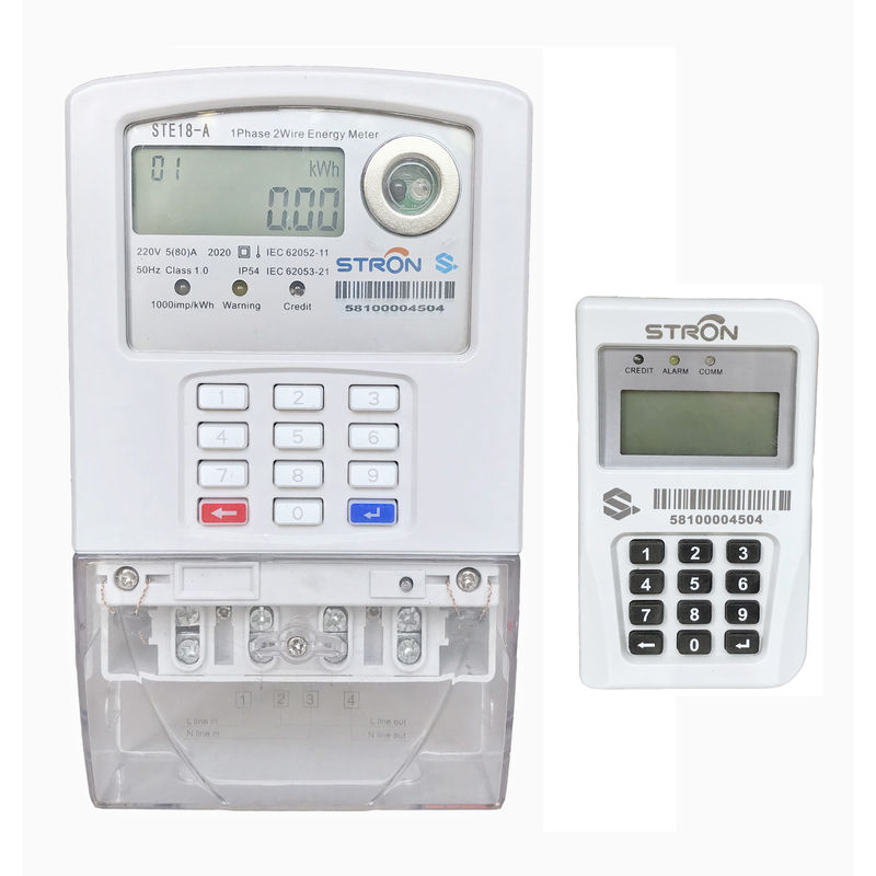 Prepaid Split Keypad LORA RF Single Phase Smart Electricity Meter With CIU