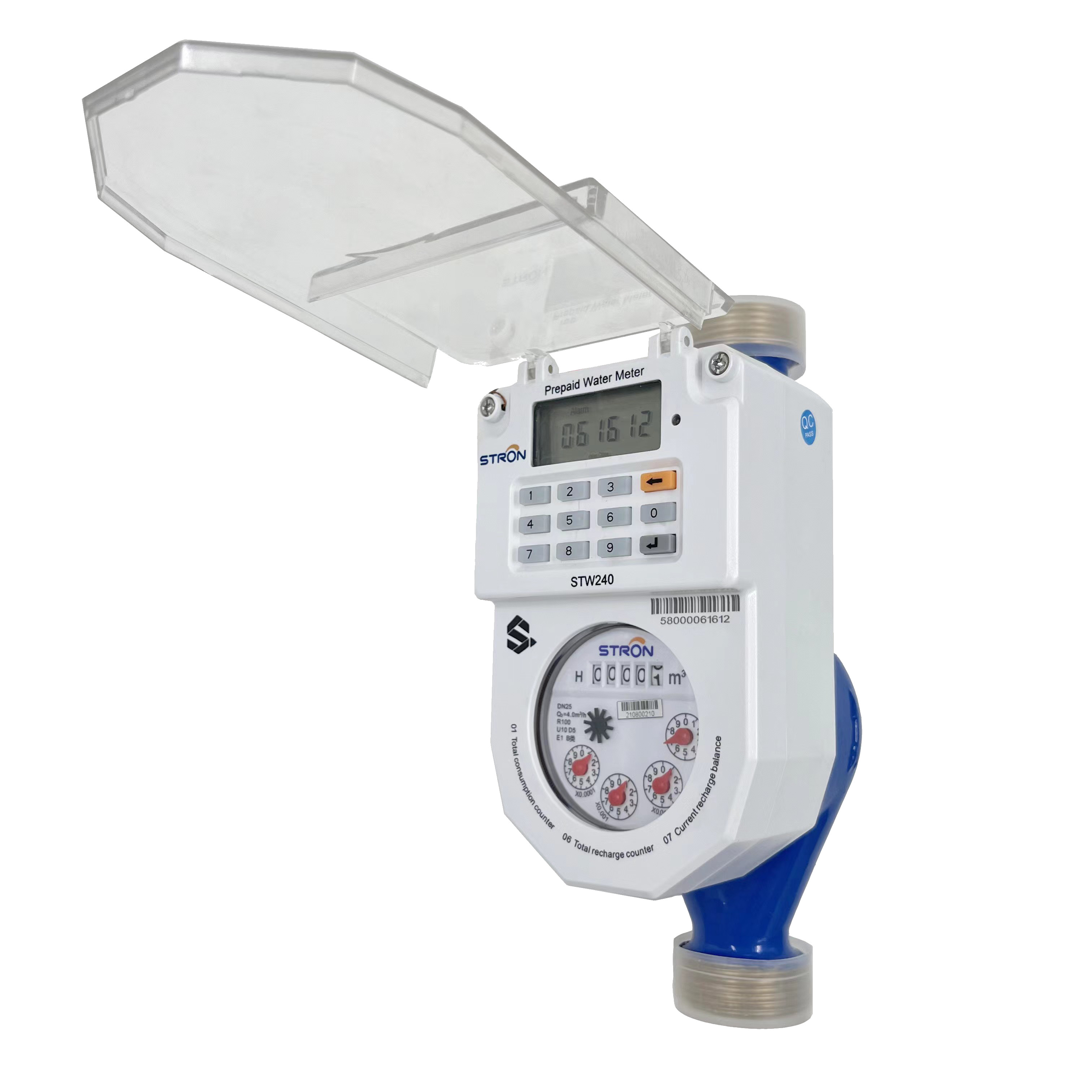 Horizonal Installation Prepaid Water Meter with Non-return Valve and ...