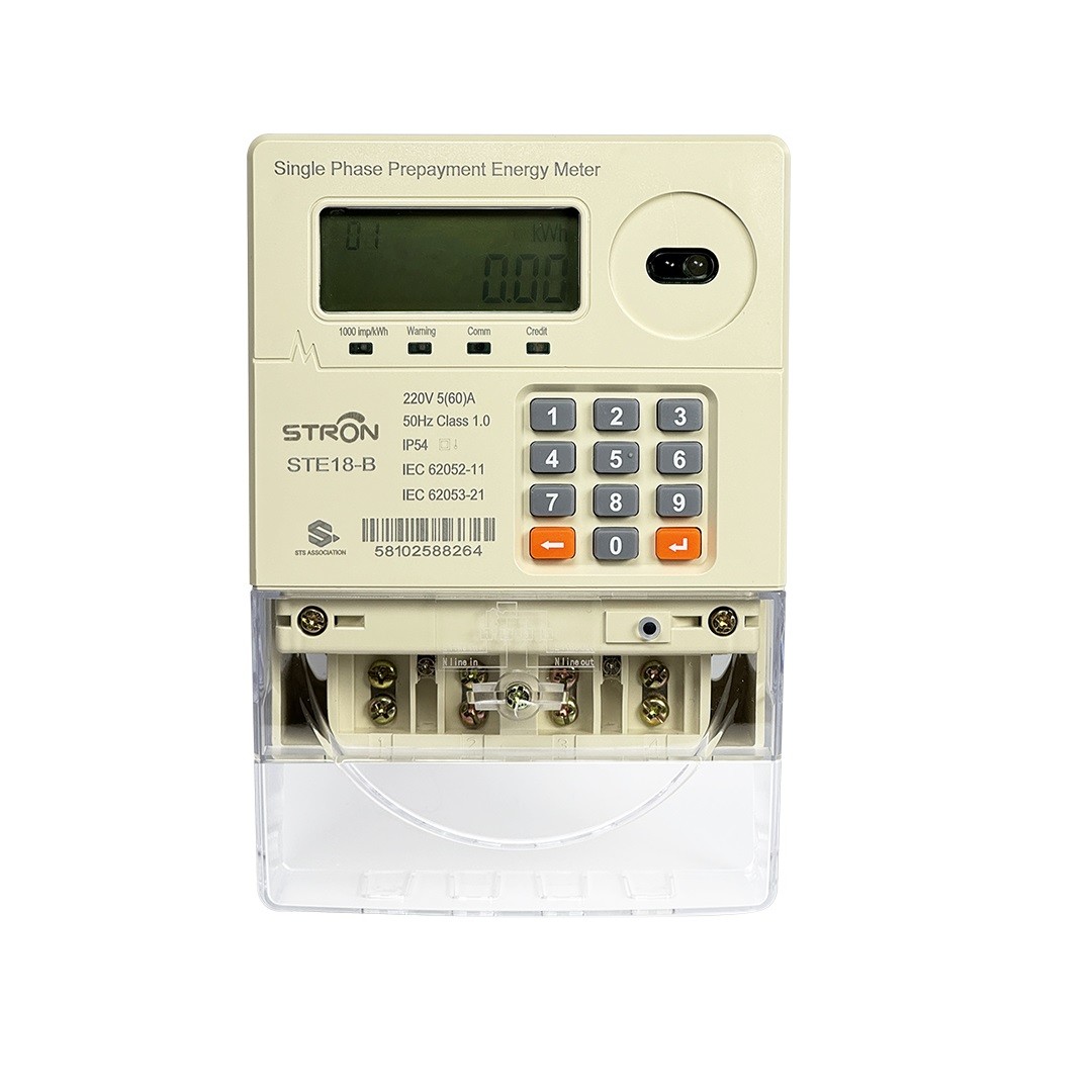 Single Phase Prepaid Electricity Meter With CIU STS Standard Compliant Keypad Type