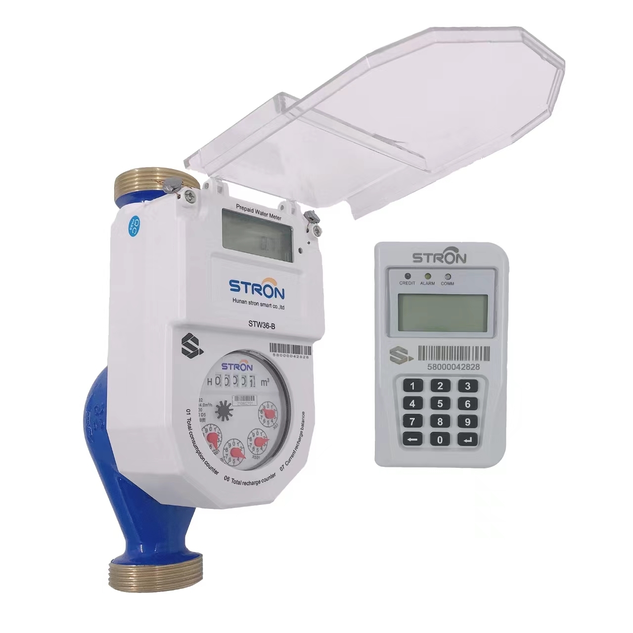 STS Standard Prepaid Water Meter with 1km Measurement Range 84 Flow ...