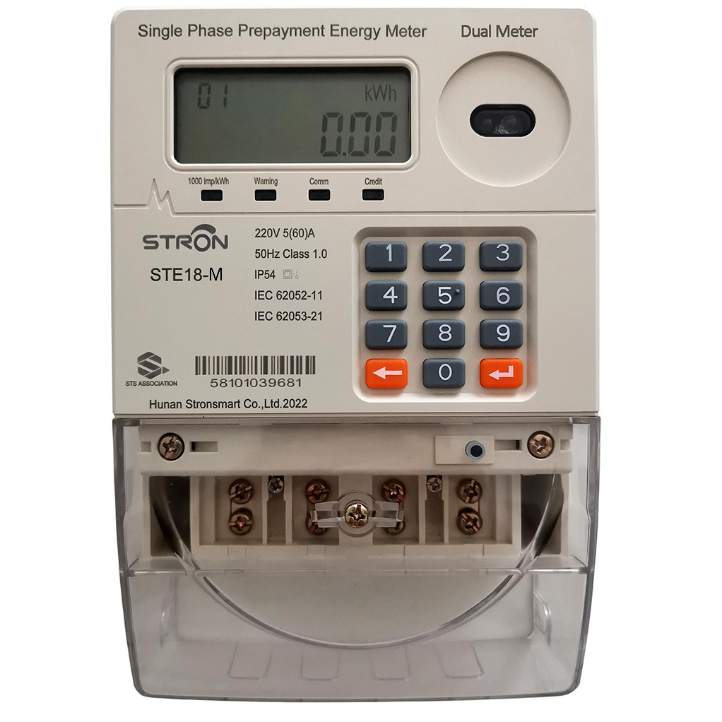 Single Phase Smart Prepaid Electricity Meter and with Up To 100kbps ...