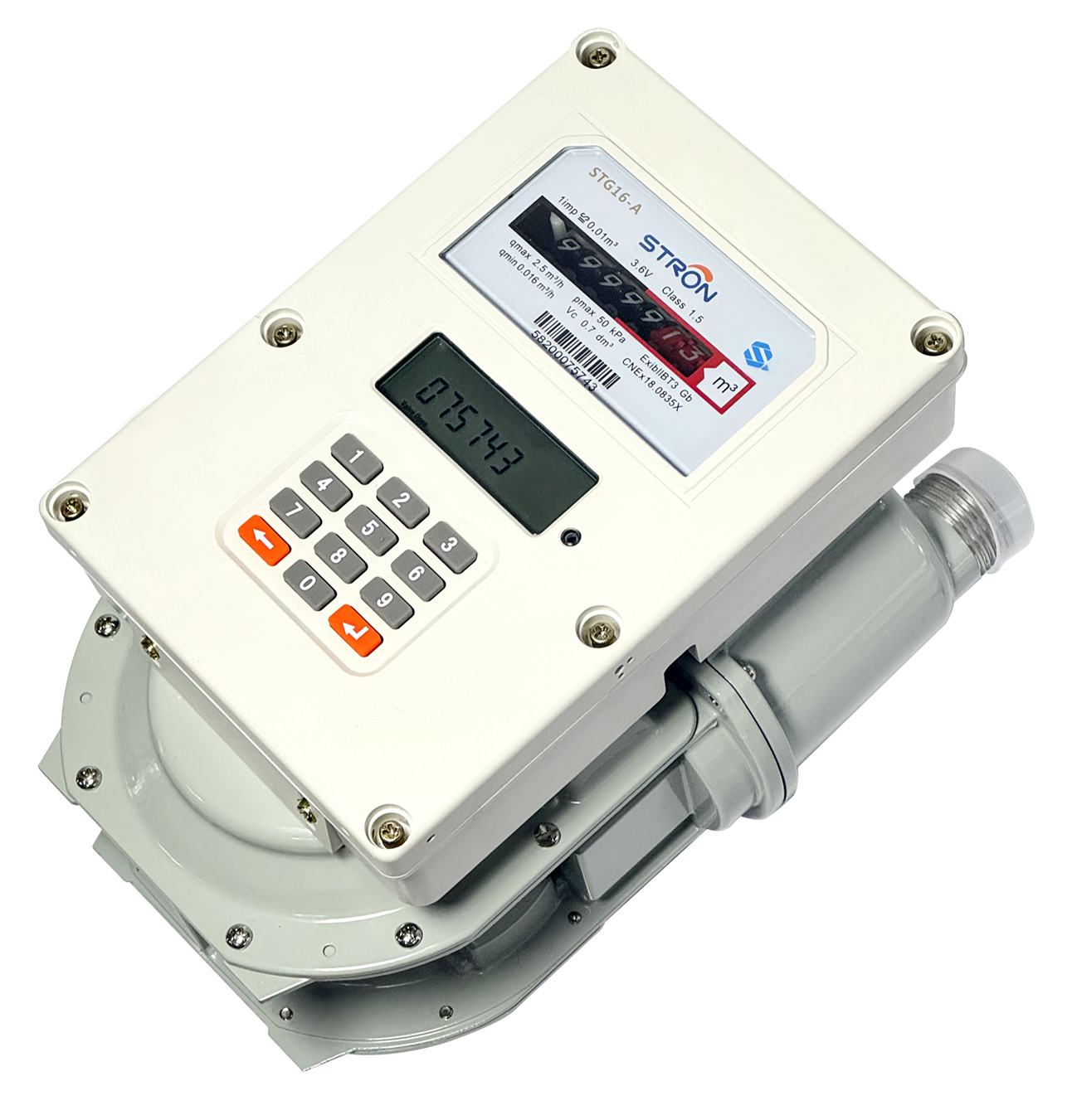 STS keypad- type prepaid gas meter with valve- controlled