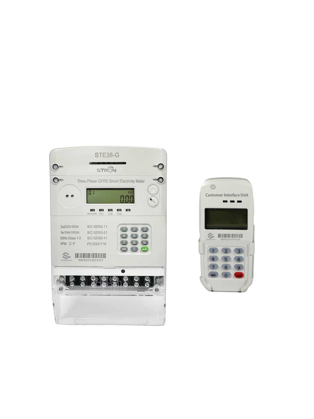 3x230V/400V Prepaid Meter STE38-G | MTN/Airtel Compatible & IEC 62053 ...