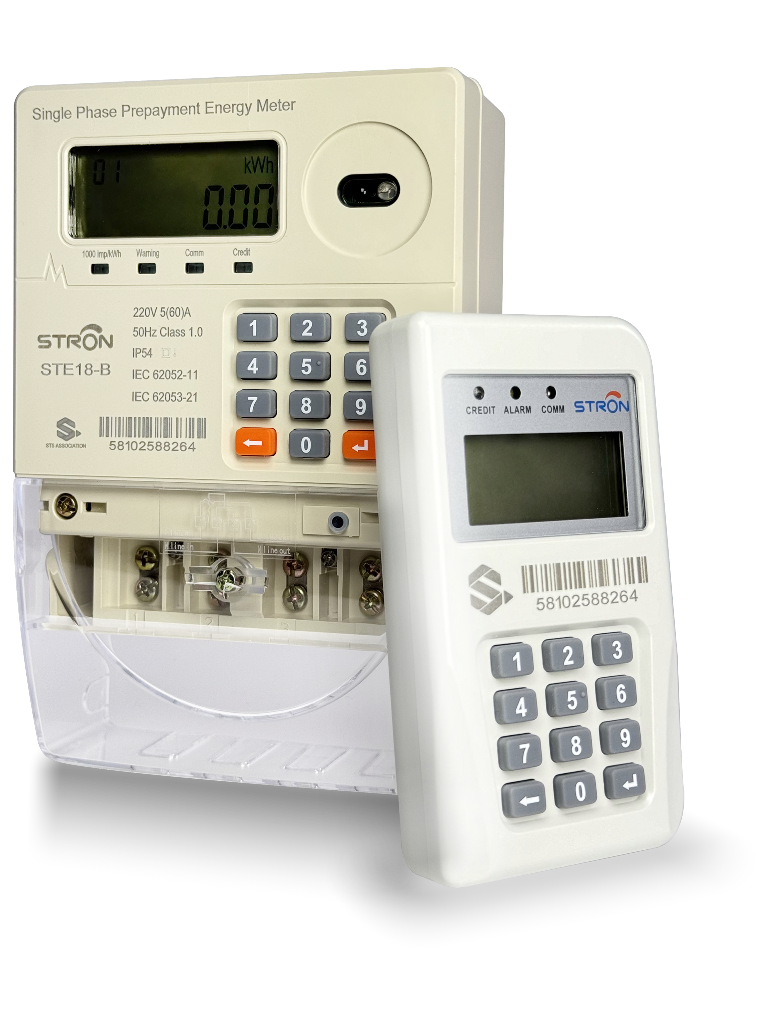 Single Phase Smart Prepaid Electricity Meter with Prepaid Token Type ...