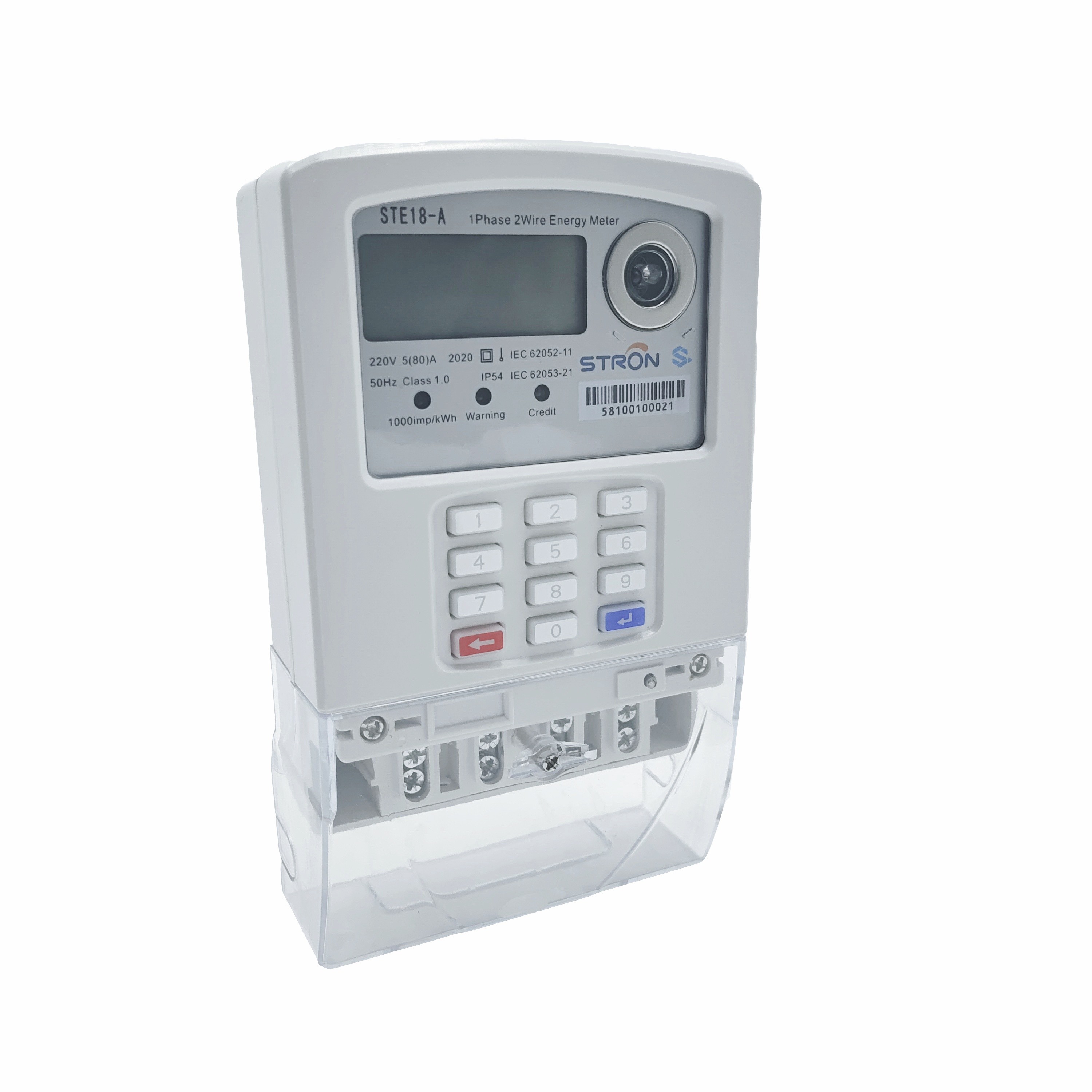 Smart Keypad Prepaid Single Phase Electricity Meter with AMI System and ...