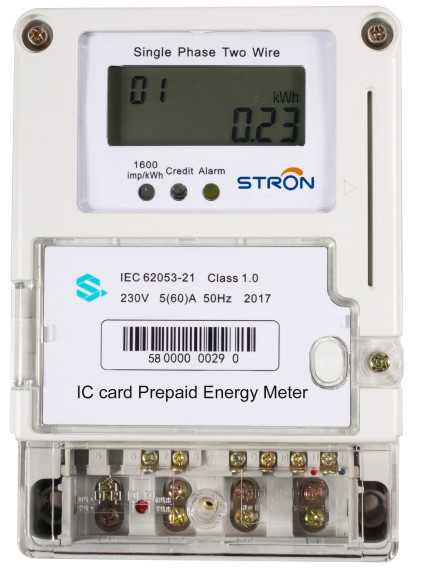 Smart IC Card Auto Scroll Mode Display Single Phase Prepaid Electricity ...