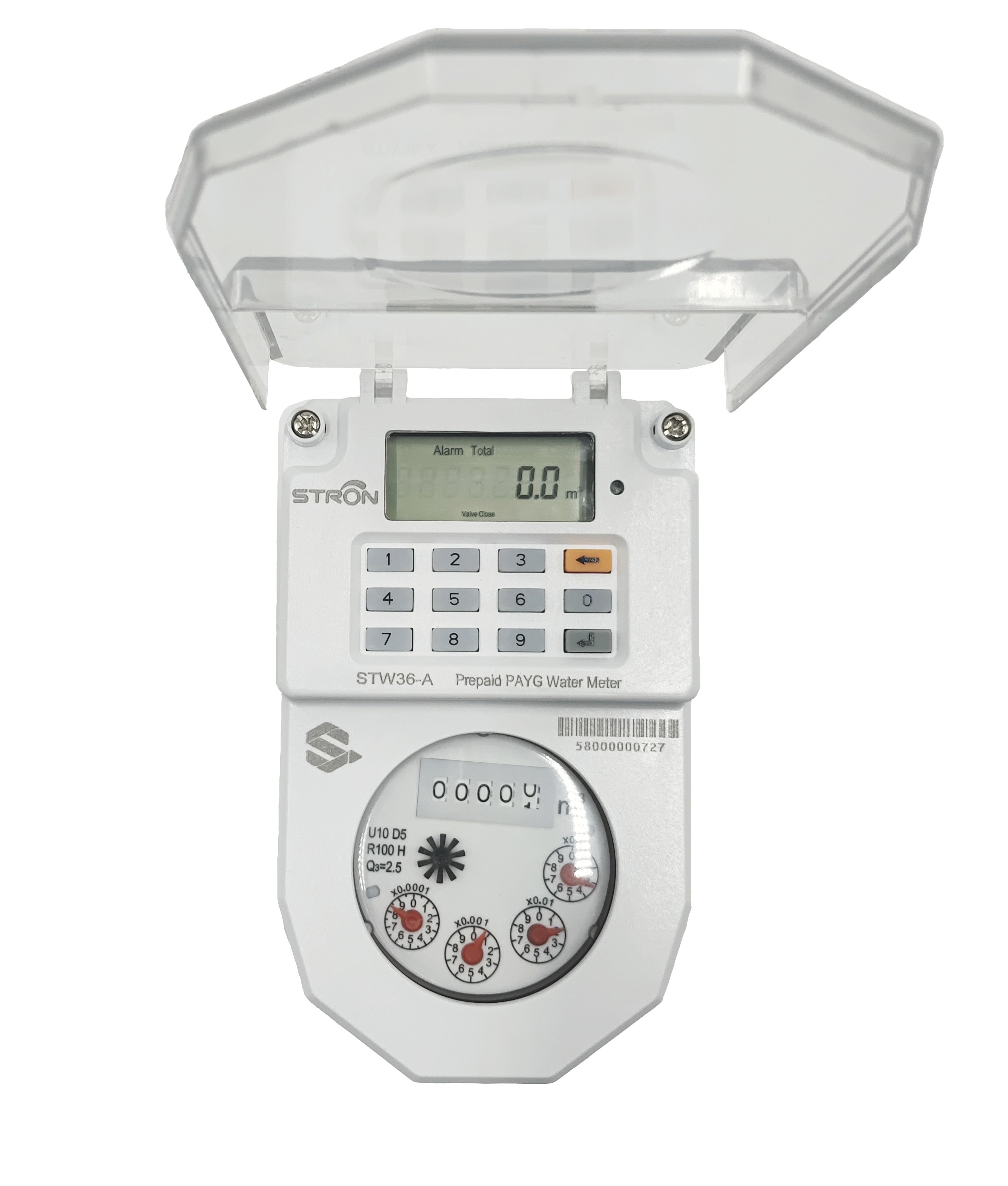 Smart Prepaid switchable post-payment mode keypad type Water Meter