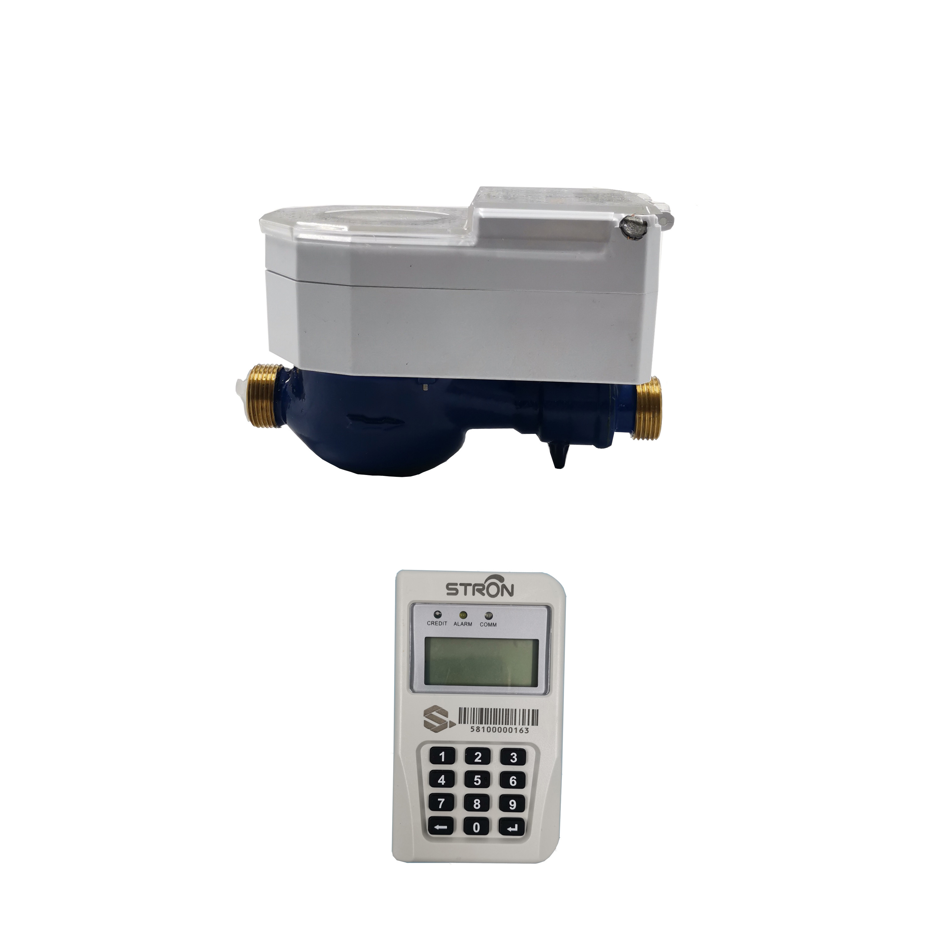 IP68 Brass Body Split Water Meter , DN25 Water Watch Prepaid Meters