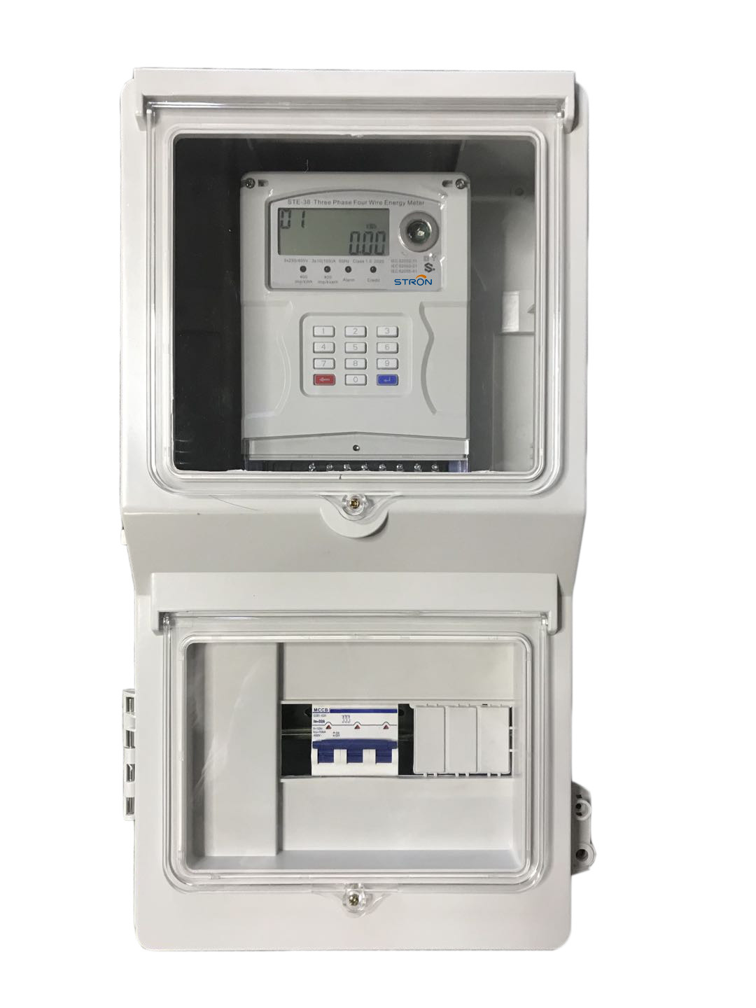 ISO9001 PC IP65 Three Phase Electric Meter Box Wall Mounted