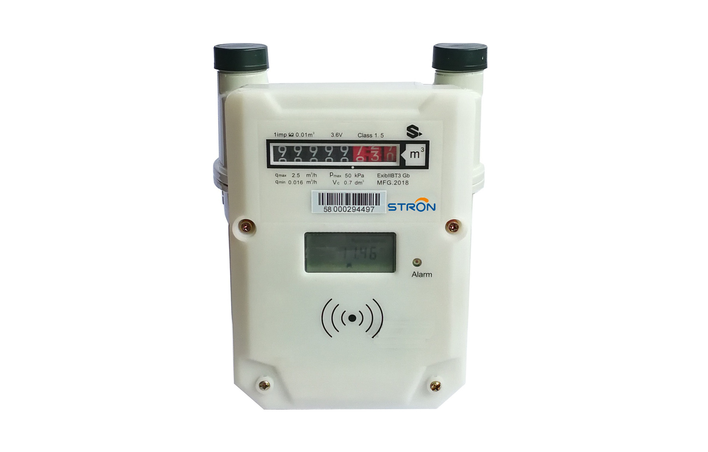 IC Card IP67 G2.5 4L Smart Gas Meter Remote Reading With LORA-RF Unit